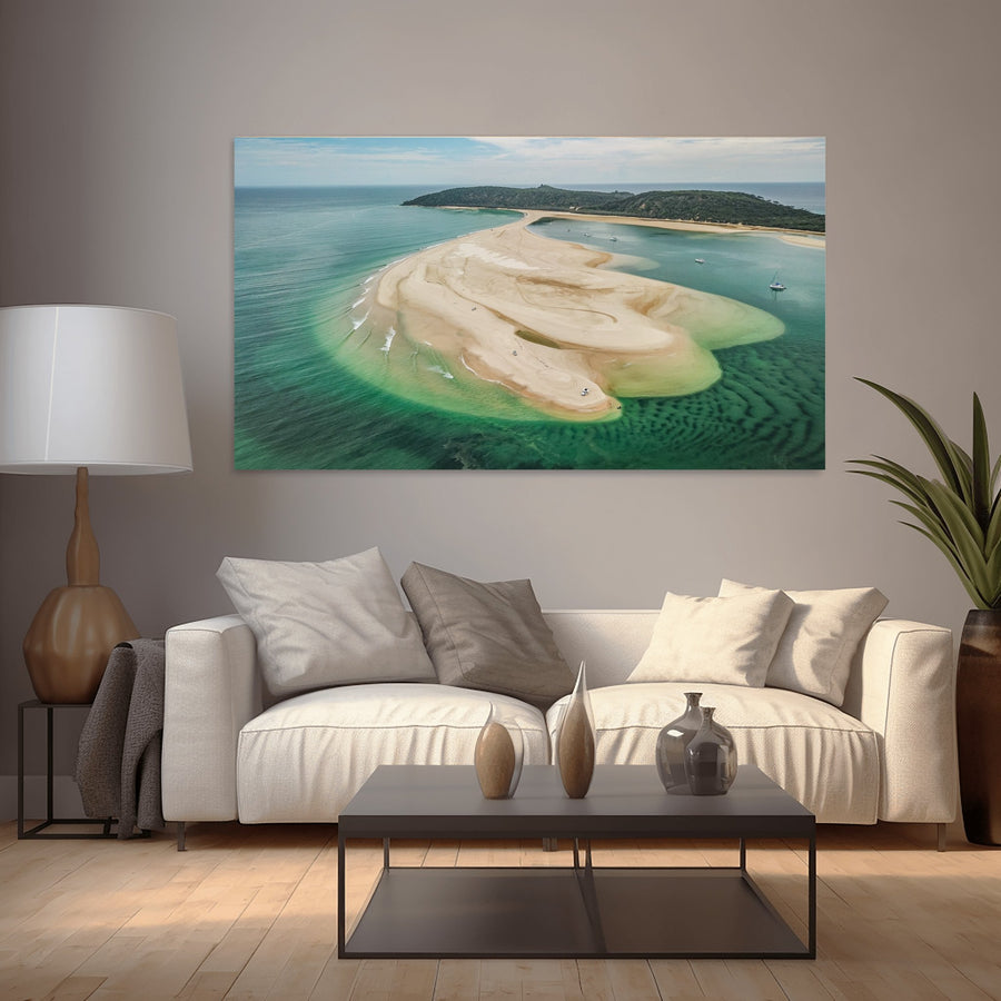 Aerial photo of a sandbar at Double Island Point, Queensland – Riptide ...