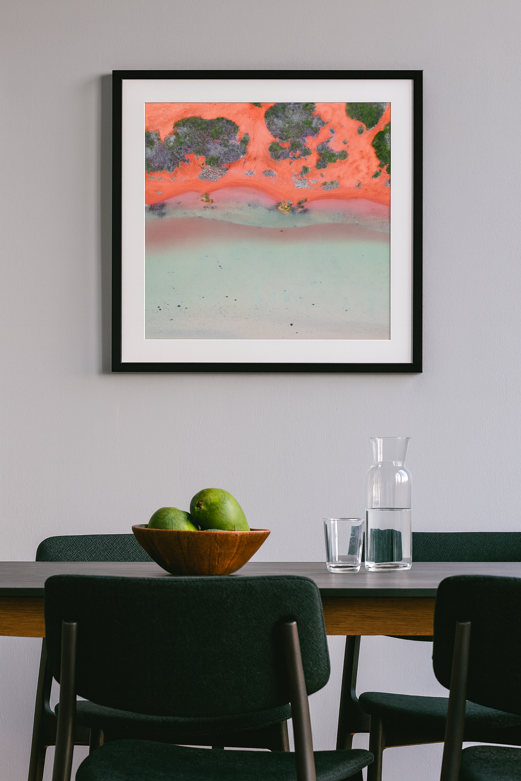 Aerial landscape with red sand and clear water in Western Australia ...